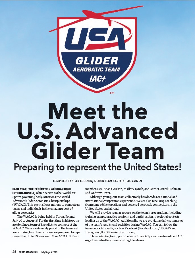 Aerobatic Glider Team Bios | International Aerobatic Club
